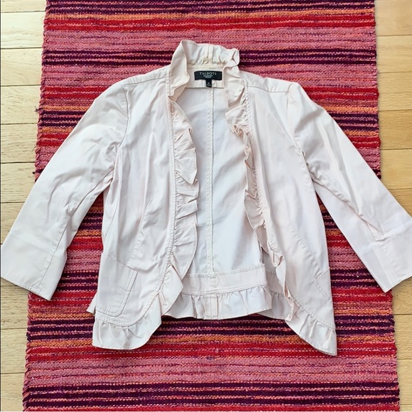 Talbots | Jackets & Coats | Talbots Light Pink Ruffled Blazer Business ...
